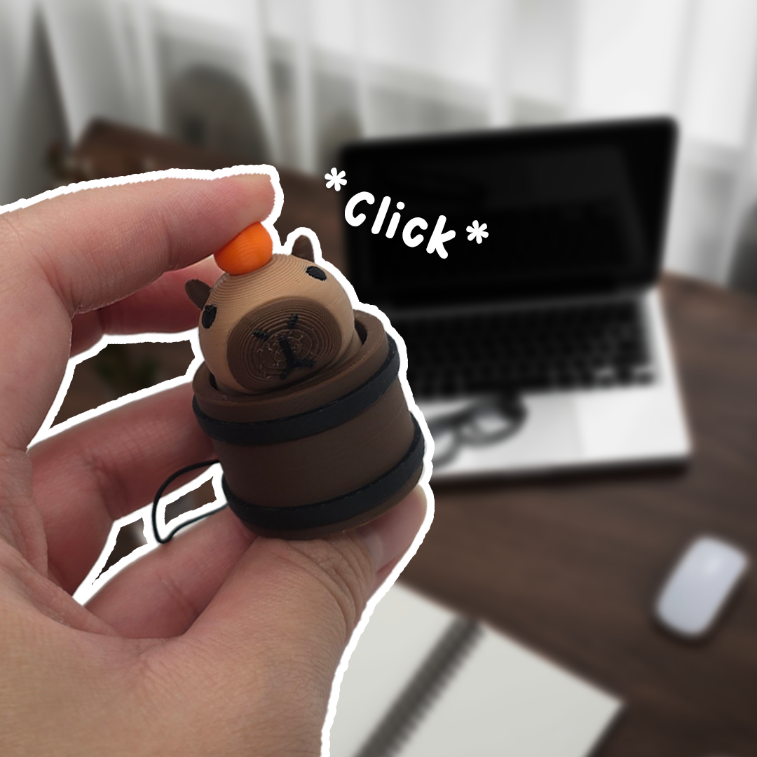Capybara Fidget Toy Keychain Clicky switch | Shopee Singapore