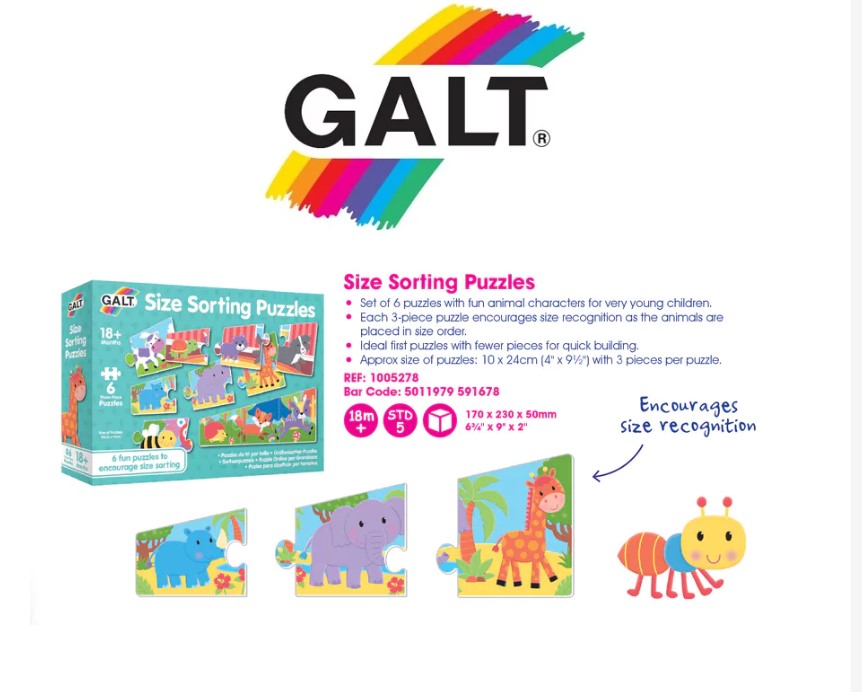 Galt Size Sorting Puzzles (18months+) | Shopee Singapore
