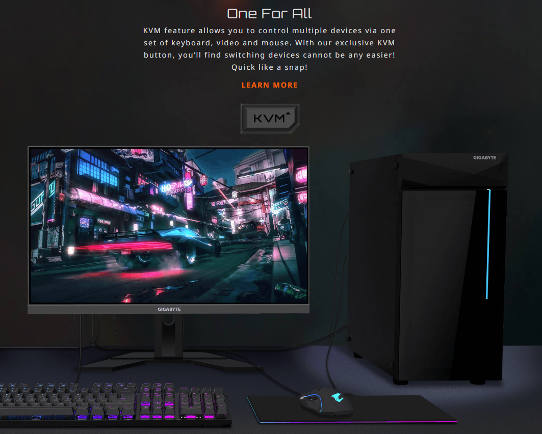 GIGABYTE M27Q M27UP M27UP ICE M28U M32U 28" 32" UHD 4K 144HZ SS IPS KVM ...