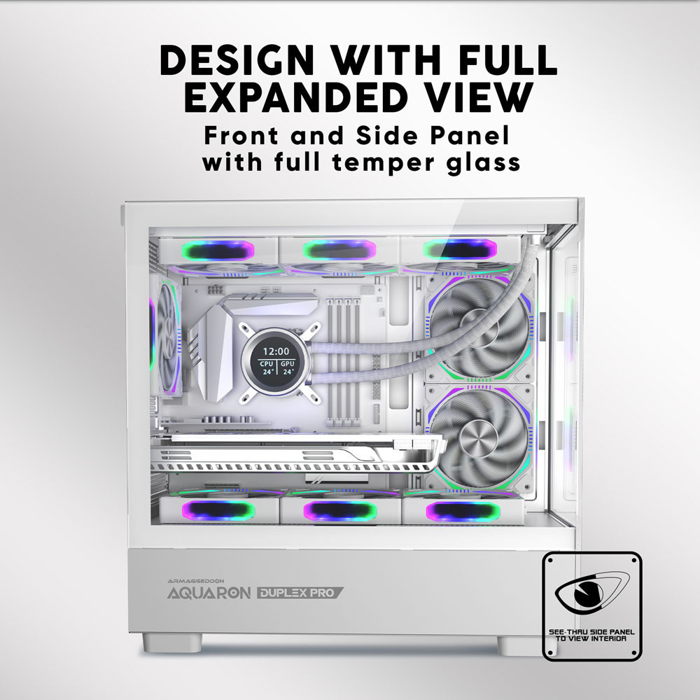 Armaggeddon Aquaron Duplex Pro MATX Dual Chamber PC Chassis ...