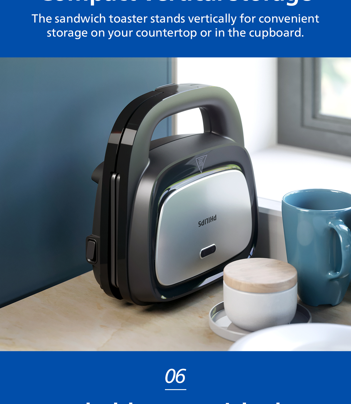 PHILIPS Sandwich Maker 5000 Series - HD2350/80, 3 Set Plates (Sandwich ...