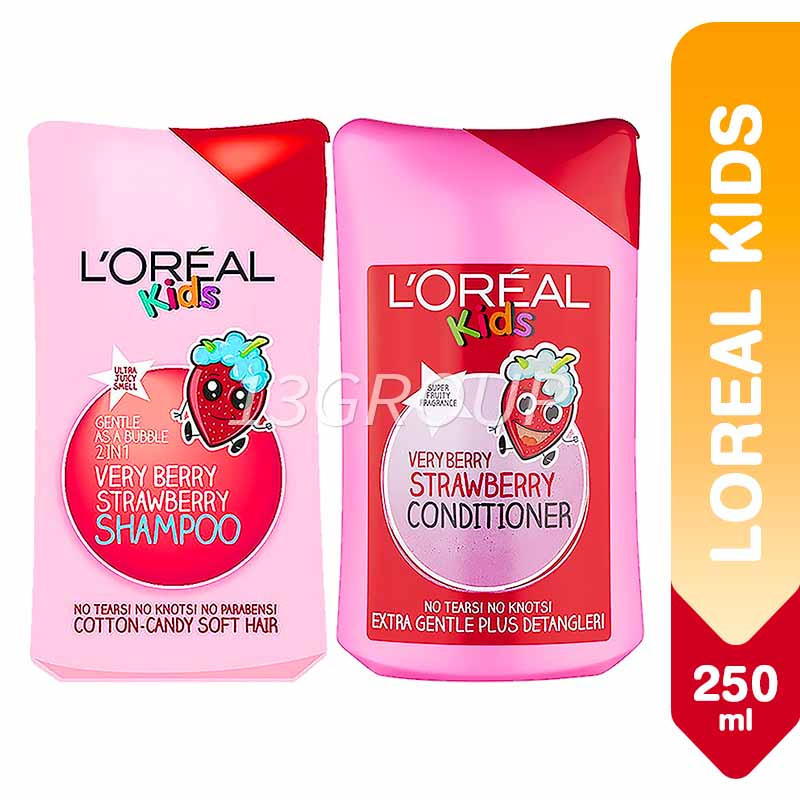 Loreal Kids Strawberry Shampoo / Conditioner / Gentle 2-in-1 Kids Hair ...