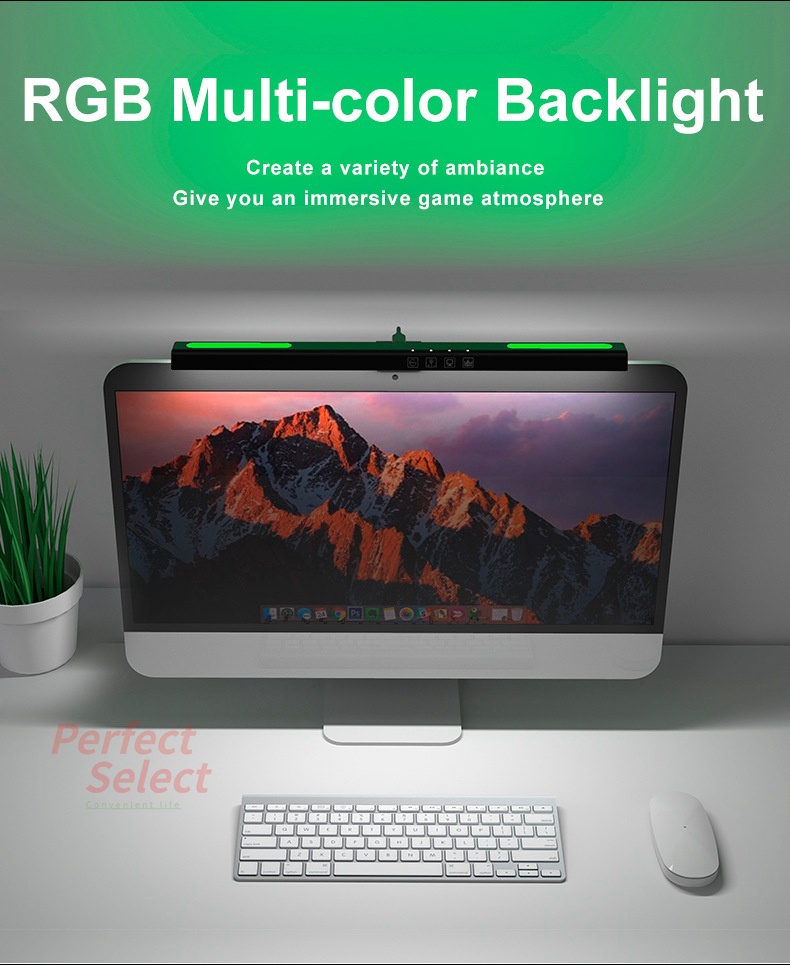 7 Colors Led Monitor Light Bar RGB Light,Screen Hanging Light,3 Color ...