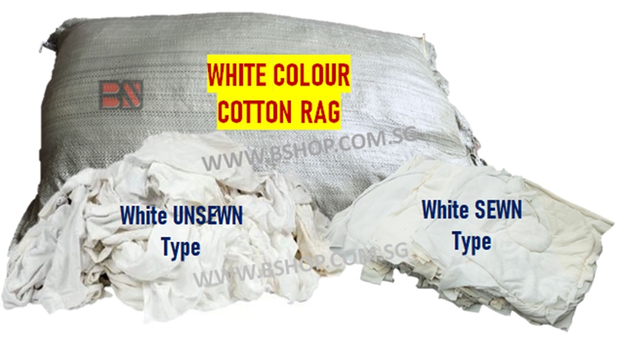 COTTON RAG 1KG/ COLOUR UNSEWN SEWN / WHITE SEWN UNSEWN COTTON RAG ...