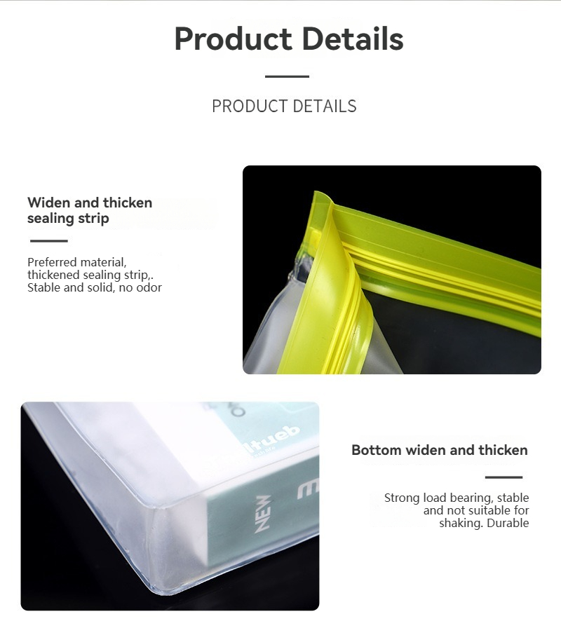 Food Grade PEVA Silicone Storage Bag Reusable Airtight Food Storage ...
