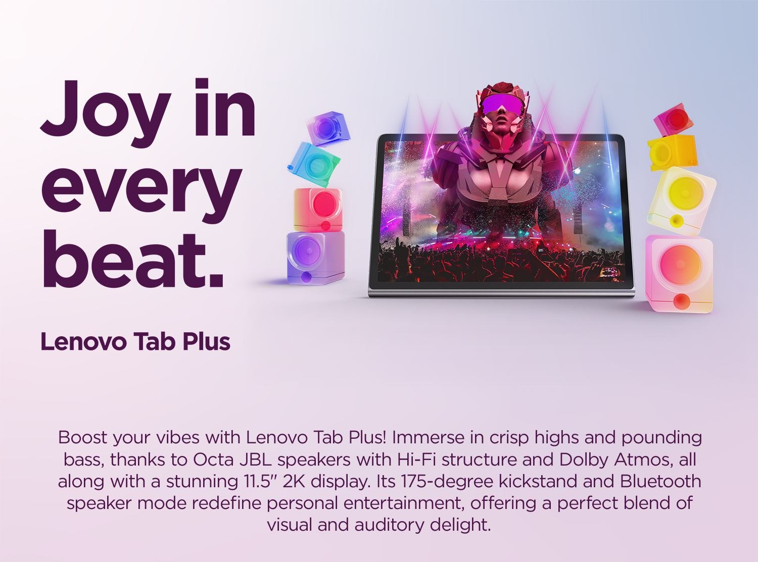 Lenovo Tab Plus | 11.5" 2K Display, MediaTek G99 Octa Core, 8x JBL ...