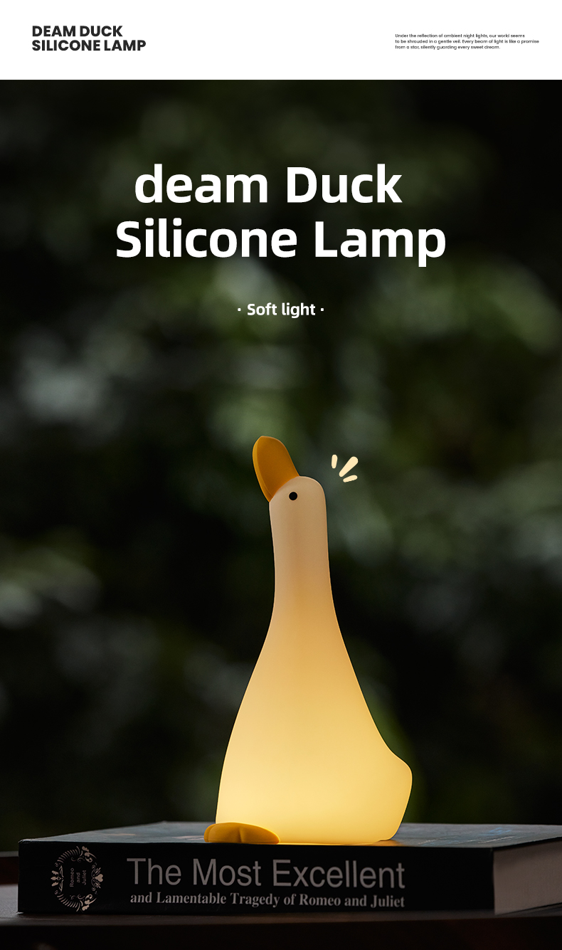 [SG Stock] Cute and Funny Cute Dream Duck Shape LED Silicone Night ...
