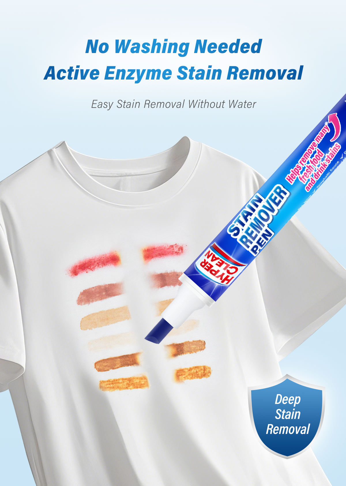 HYPERCLEAN Fabric Stain Remover Pen Multifunctional Portable Liquid ...
