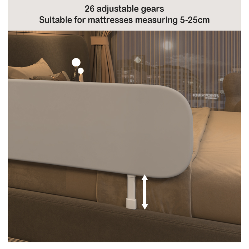 SG FOLDABLE Baby Bed Rail Guard Safety Fence Bumper Bed Barrier Travel ...