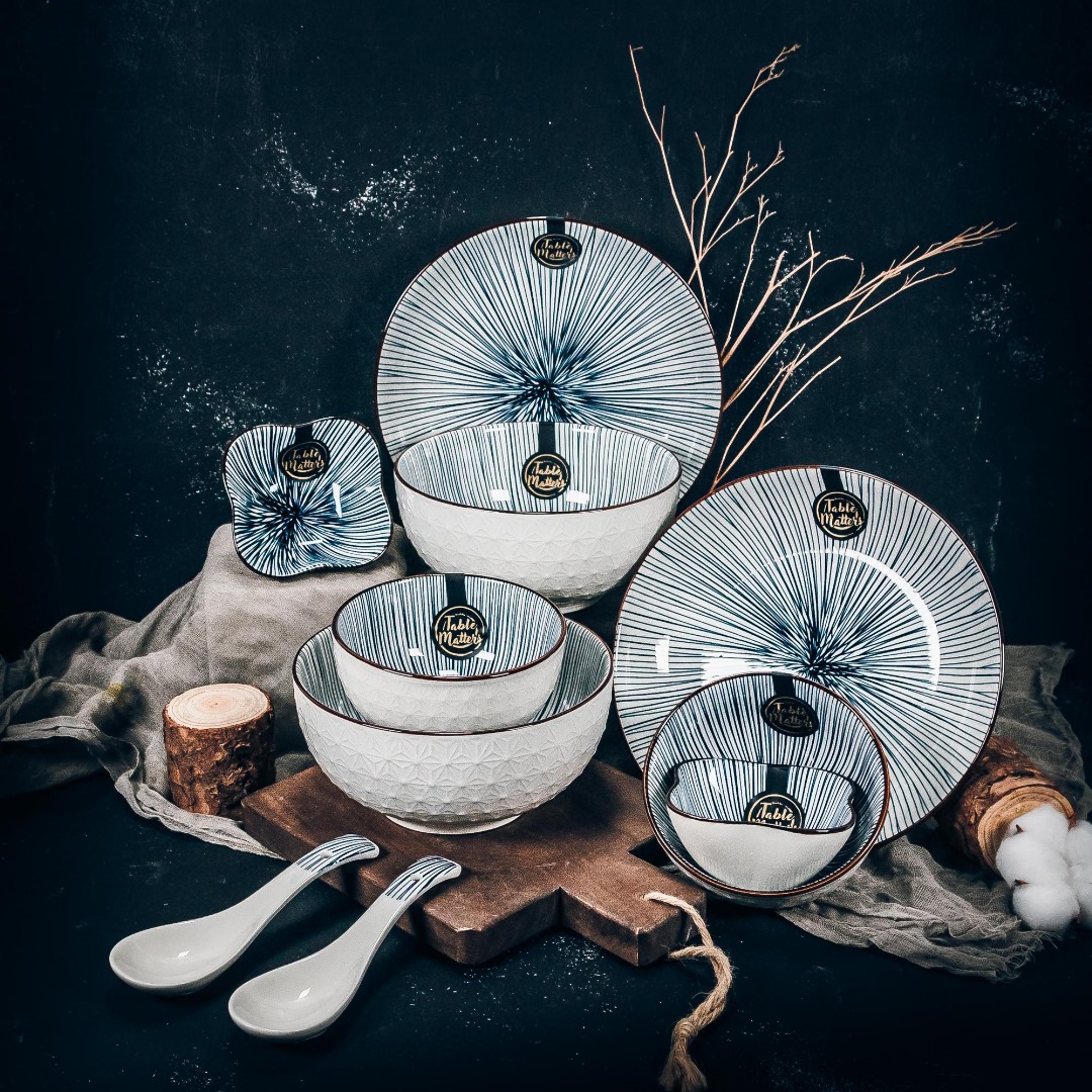 Shopee x Table Matters - Blue Illusion 10PCS Dining Brand Box [Plate ...