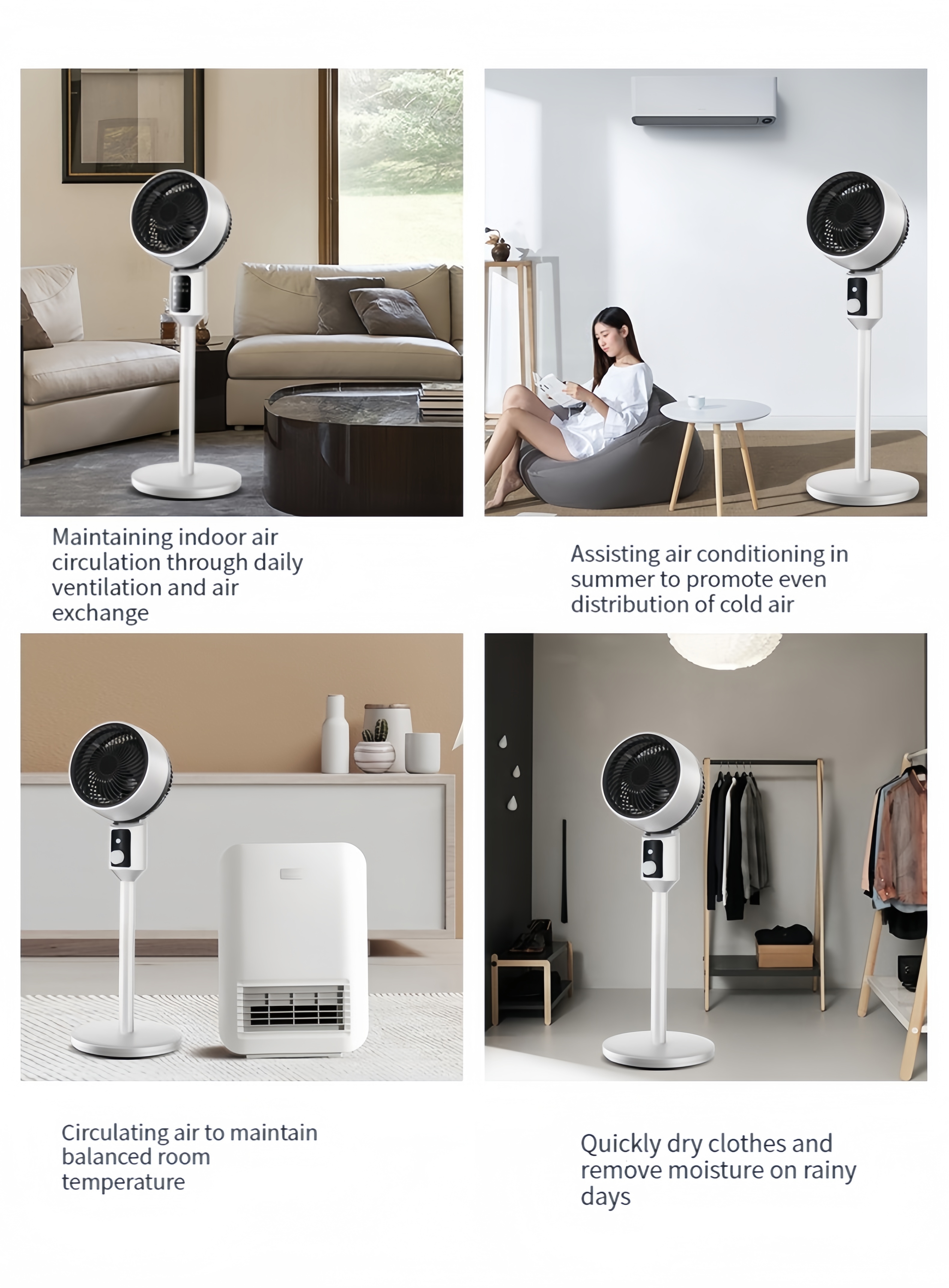 New Air Circulation Electric Fan/Oscillating Standing Fan and Desktop ...