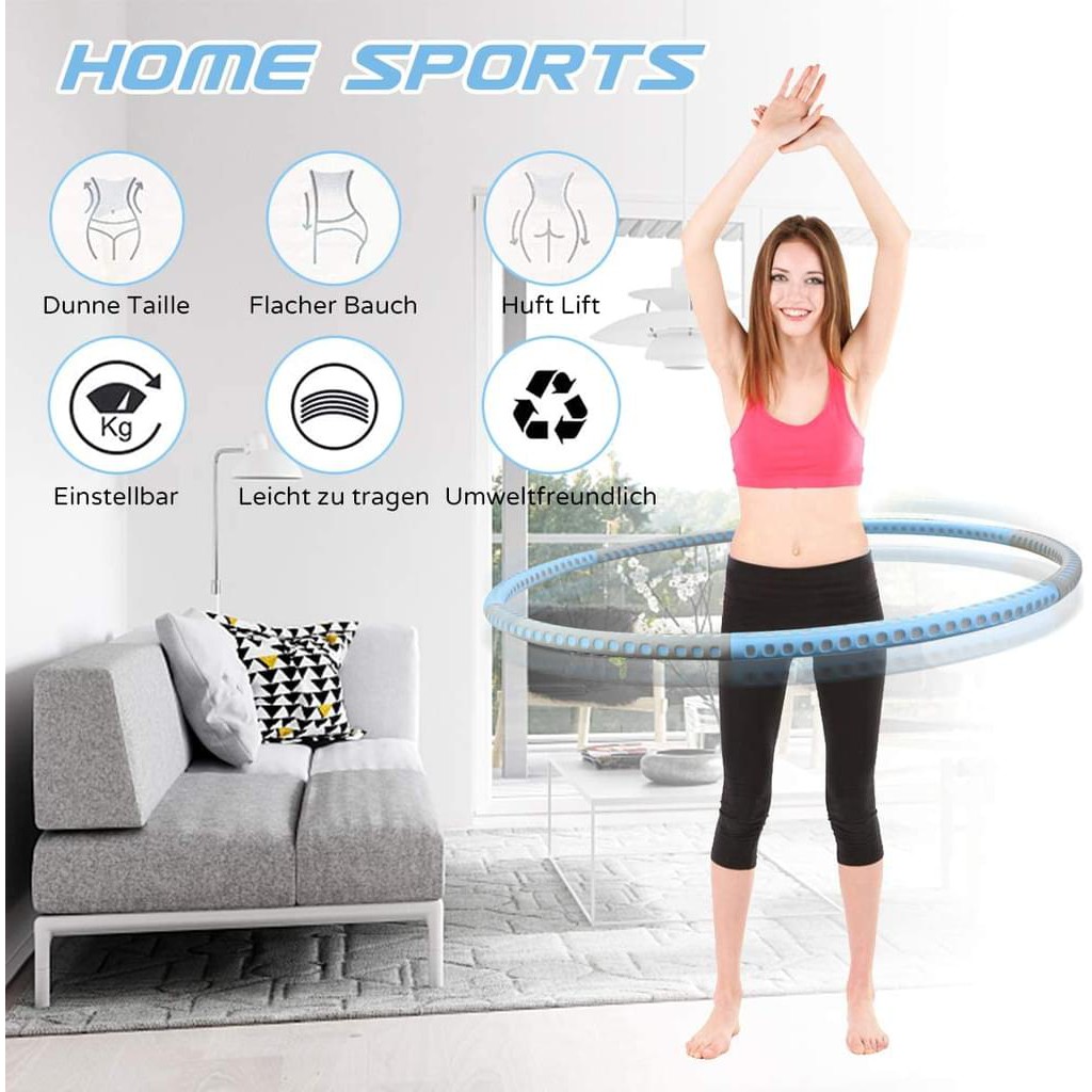 [⭐SG Seller]Hula Hoop Removable Stainless Steel Hula Circle Slimming ...