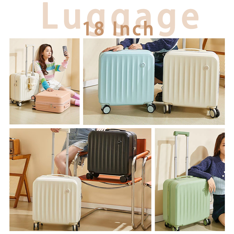 18 inch Luggage ABS+PC luggage with Cup Holder murah beg bagasi murah ...