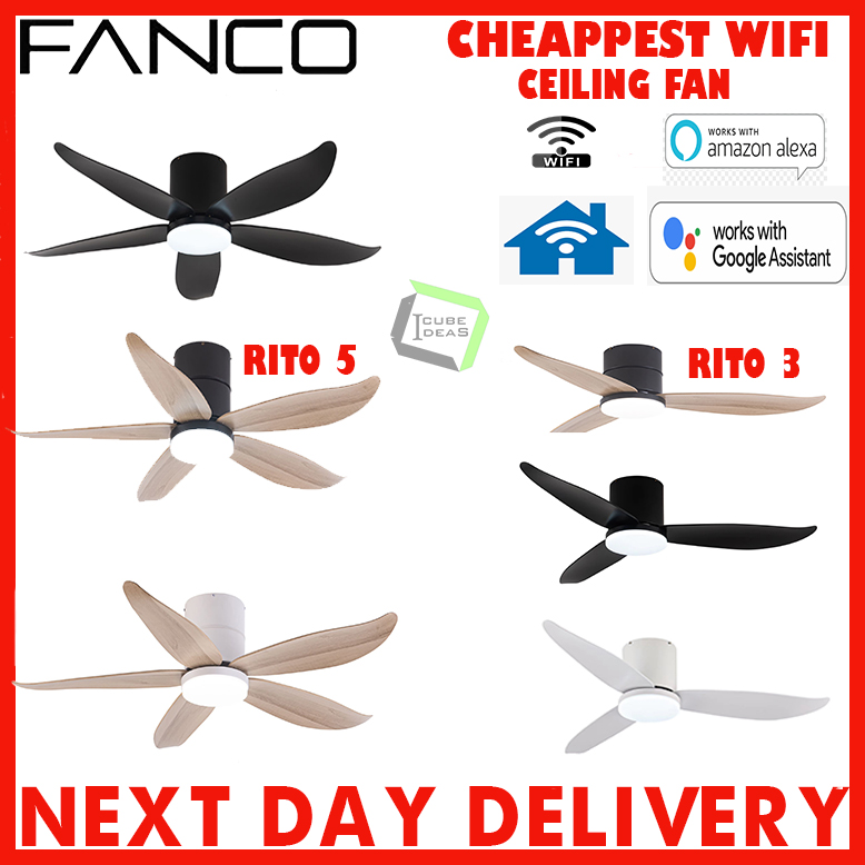 [MEGA INSTALLATION OFFER ] FANCO RITO WIFI CEILING FAN WITH REMOTE AND ...