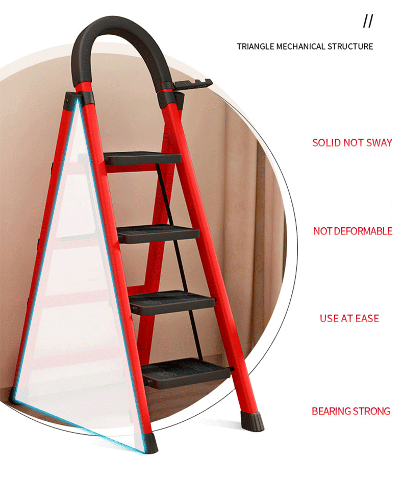 3/4/5/6 Step Ladder Household Ladders Foldable Ladder Stool Step ...