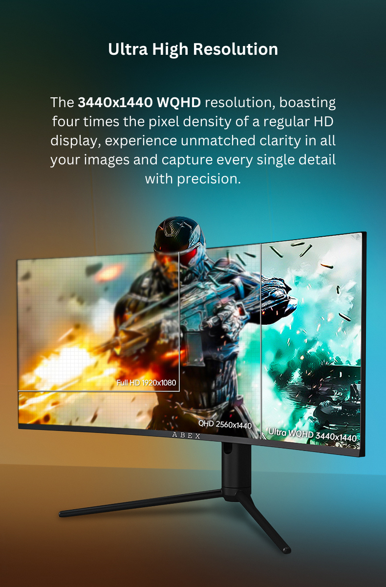 ABEX DM34C / All In One Gaming PC / 34" UltraWide Curved Display / i3 ...
