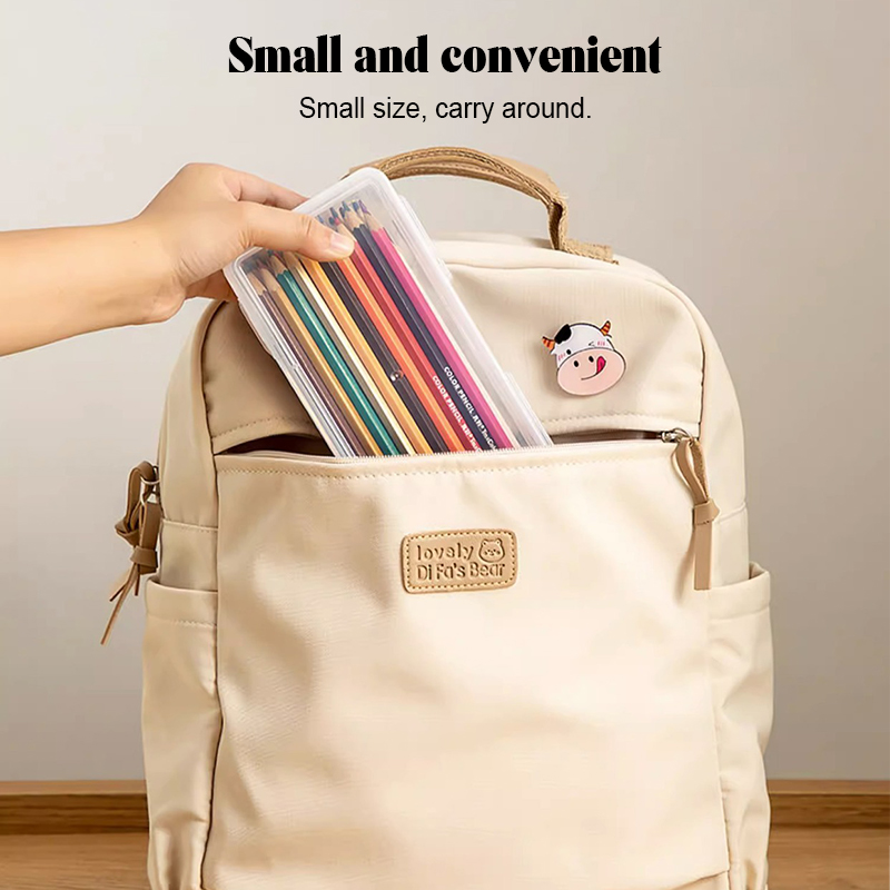 【SG】Large Capacity Transparent Stationery Storage Box Transparent ...