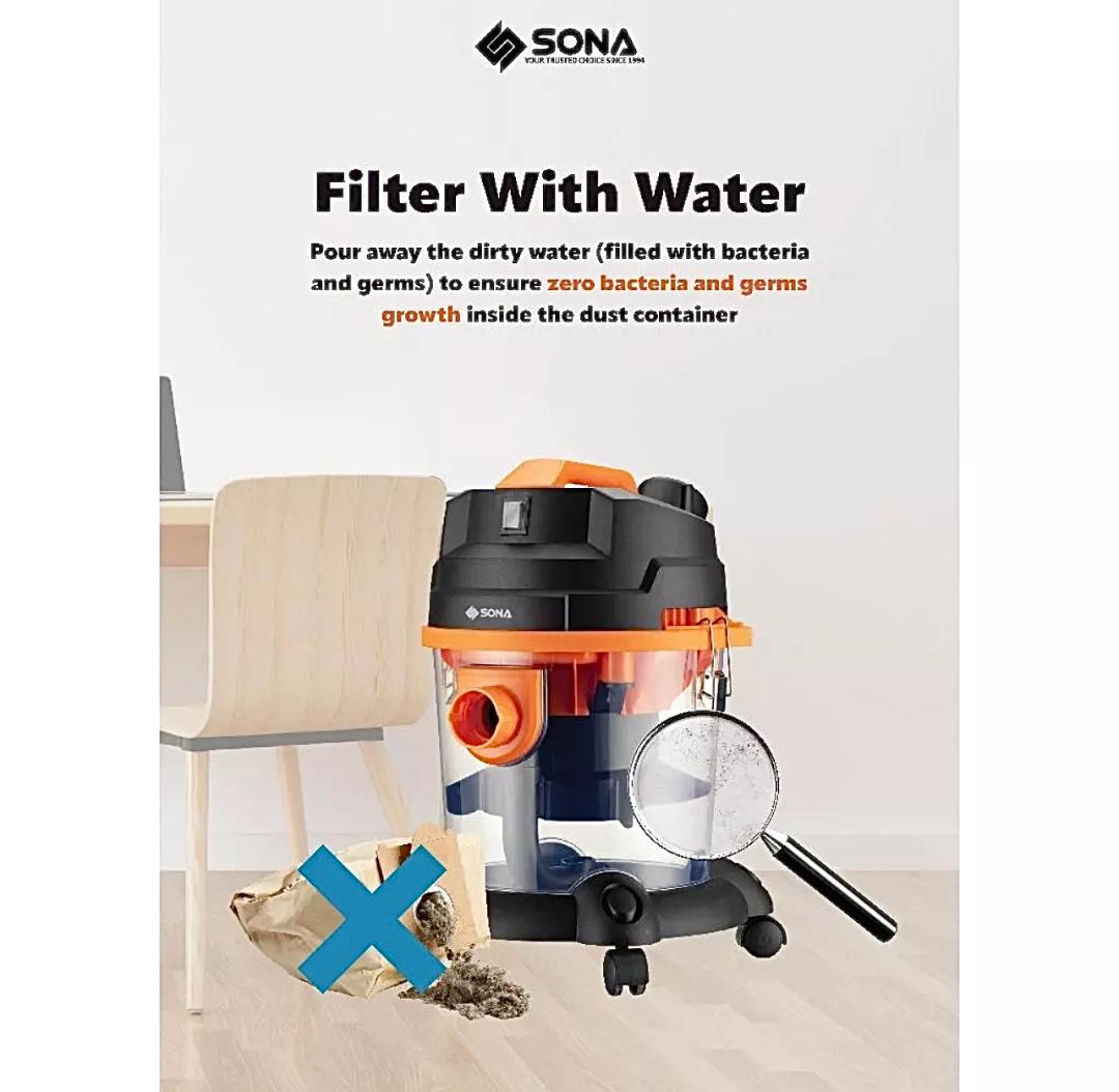 Sona Water Filtration System (Dry & Wet) Vacuum Cleaner SVC6880 | SVC ...