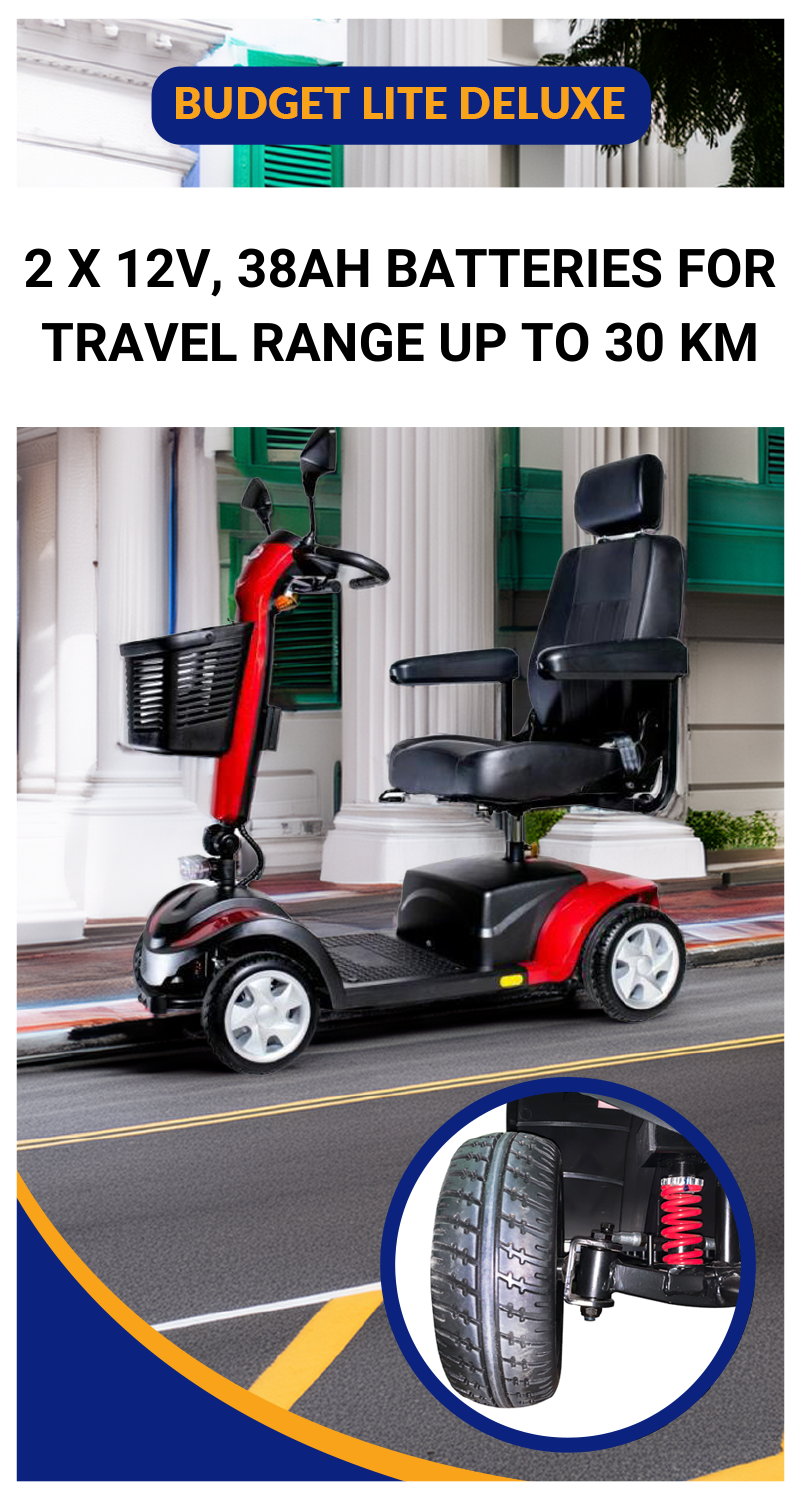 Budget-Lite Deluxe Large Mobility Scooter - LTA Compliant (PMA) with ...