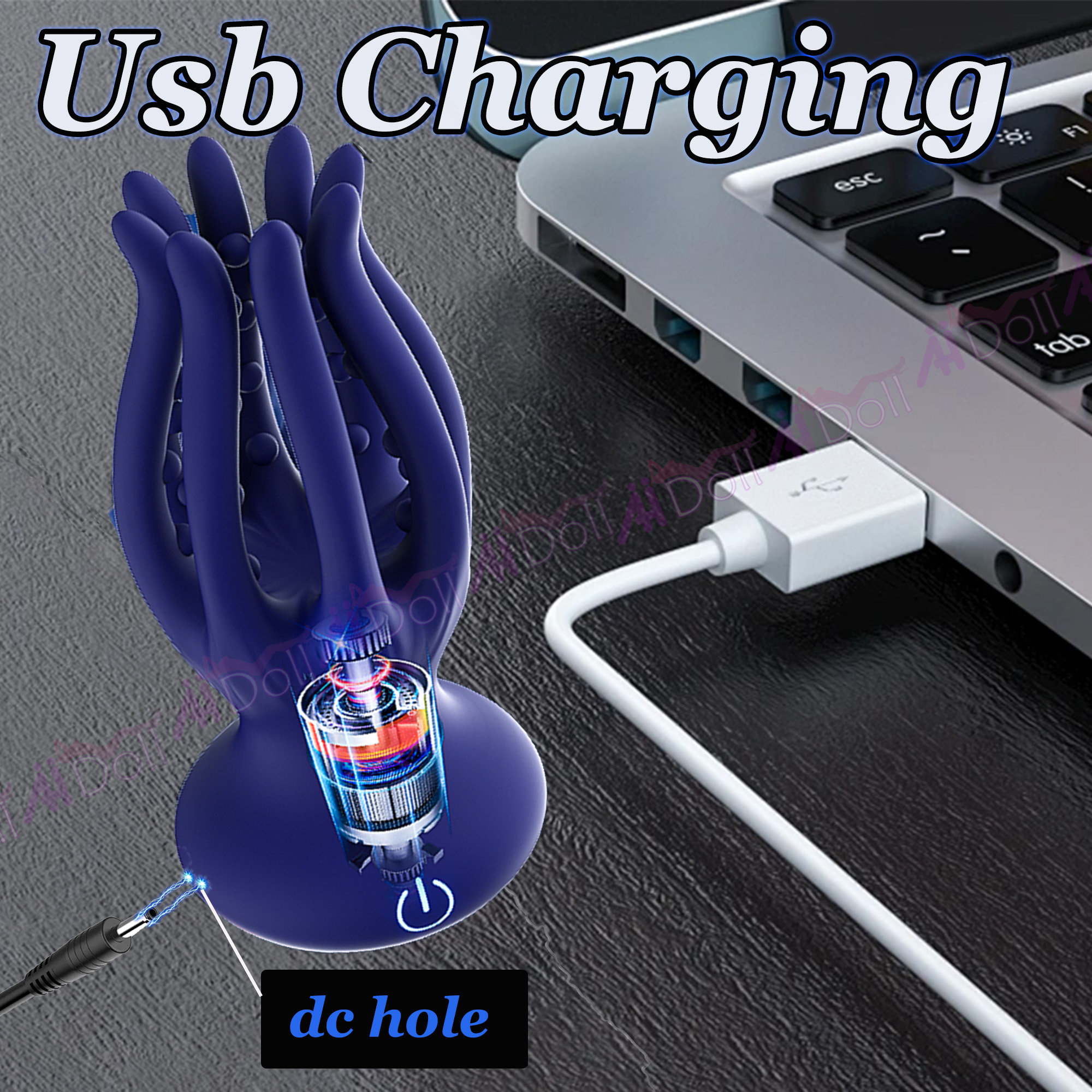 Male 360° Training Masturbator Penis Vibrator Delay Sex Toys for Men ...