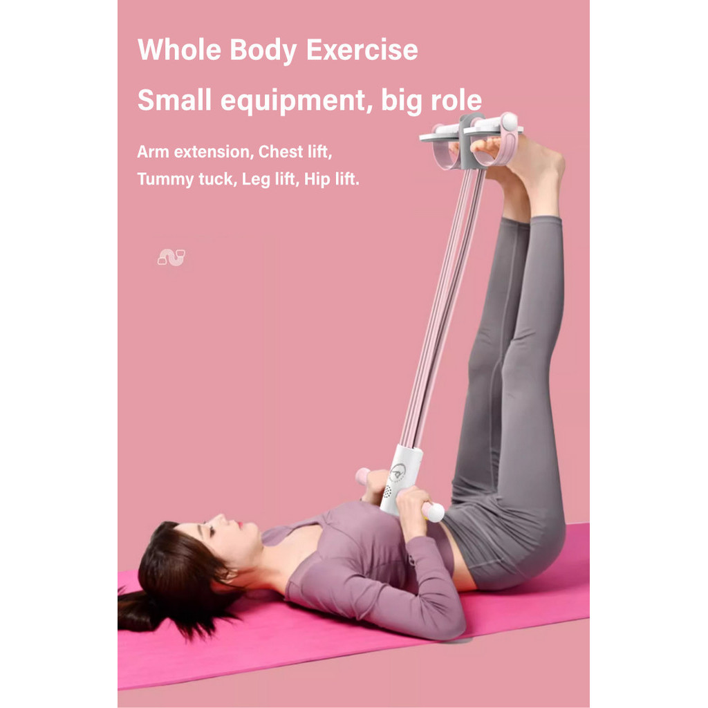 SG [READY STOCK] Upgrade 6 Pipes Smart Stirrup Puller Pilates Anti-slip ...