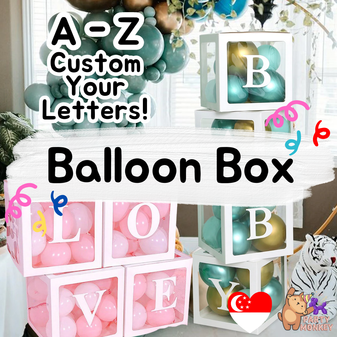 [SG Seller] Alphabet Balloon Box 30cm Letter Box BABY LOVE Baby Shower ...