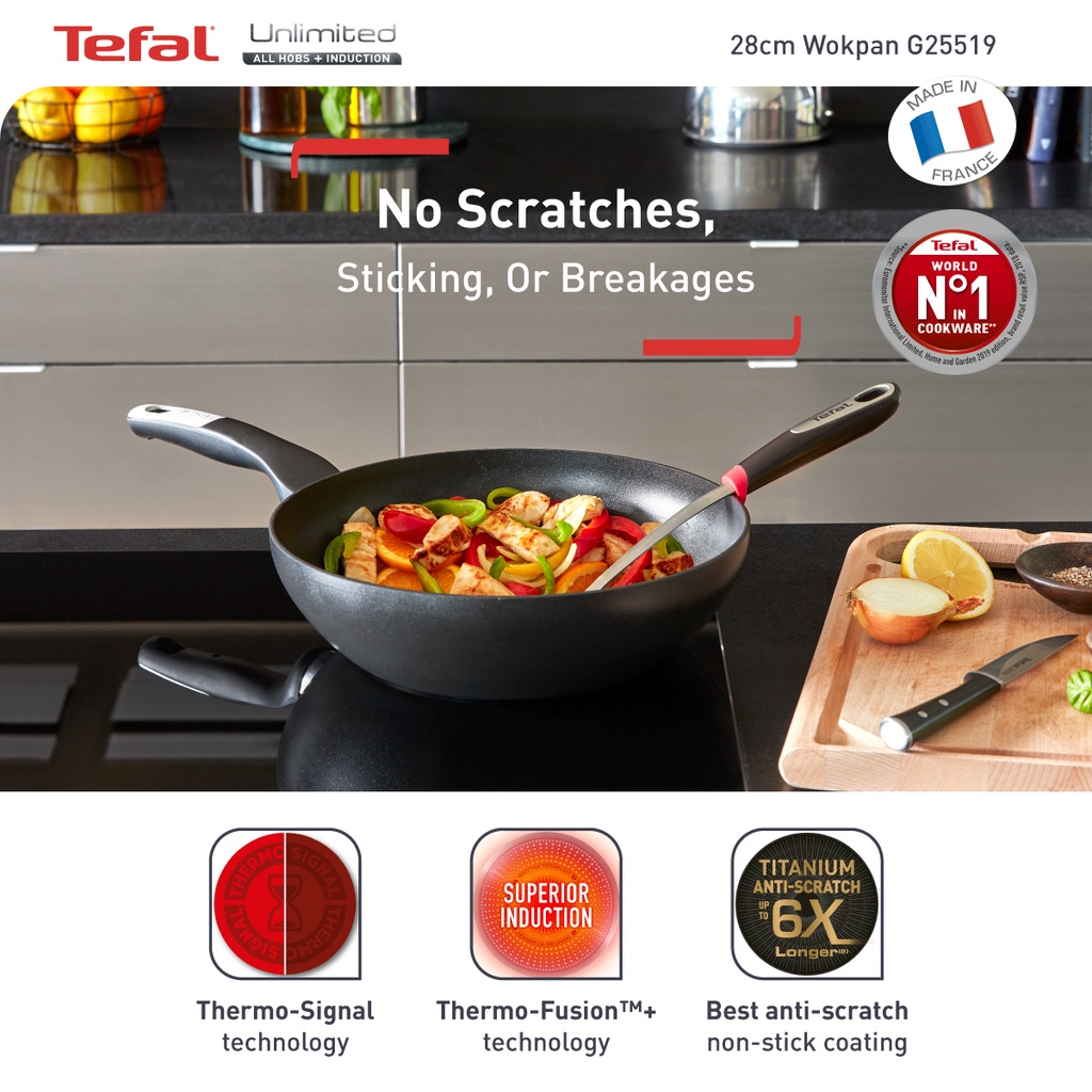 Tefal Unlimited Range Black IH Saute-pan, Pancake Pan, Multi-Pan ...