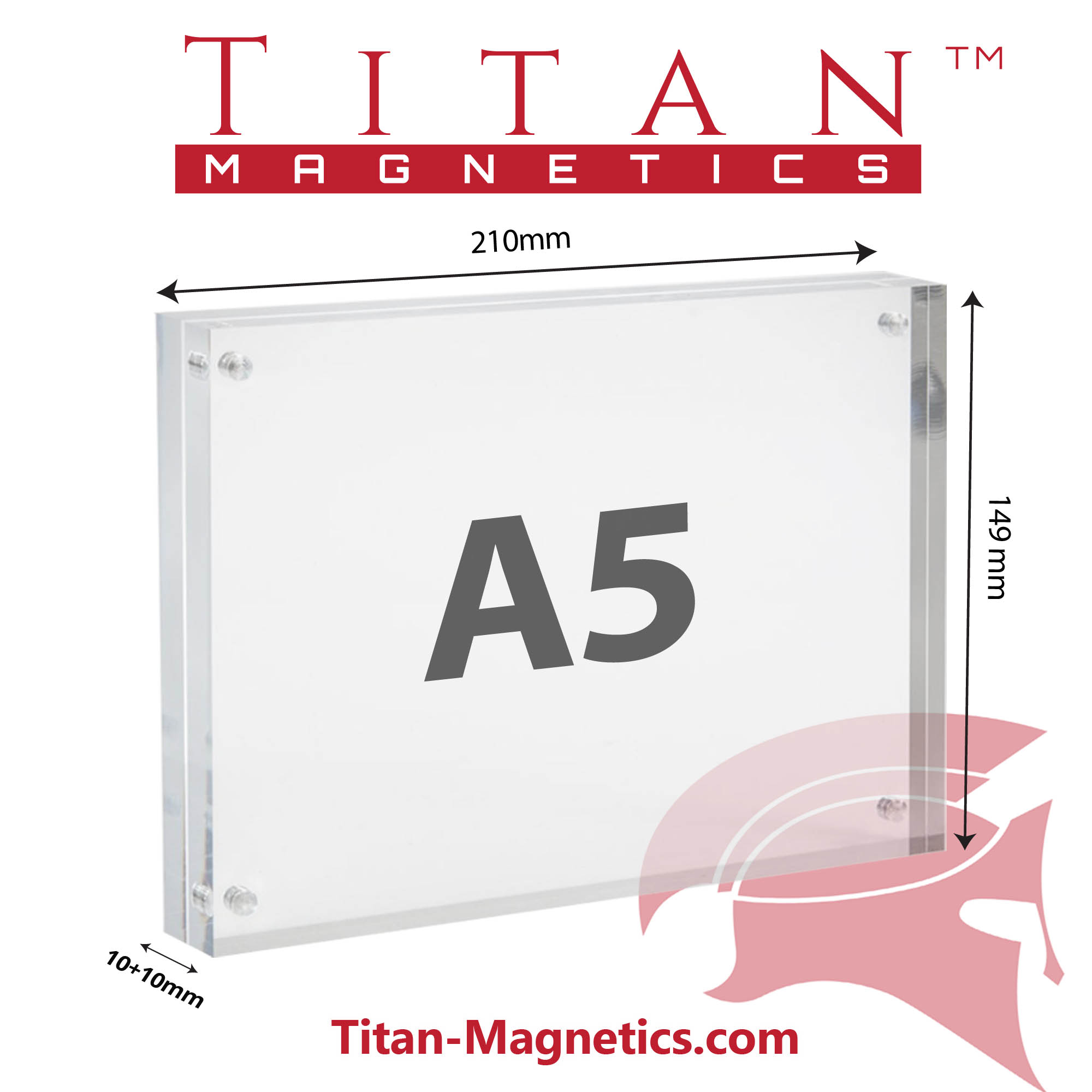 Acrylic Clear Magnetic Photo Frame Free Standing 2R, 3R, 4R, 5R, 6R, A5 ...