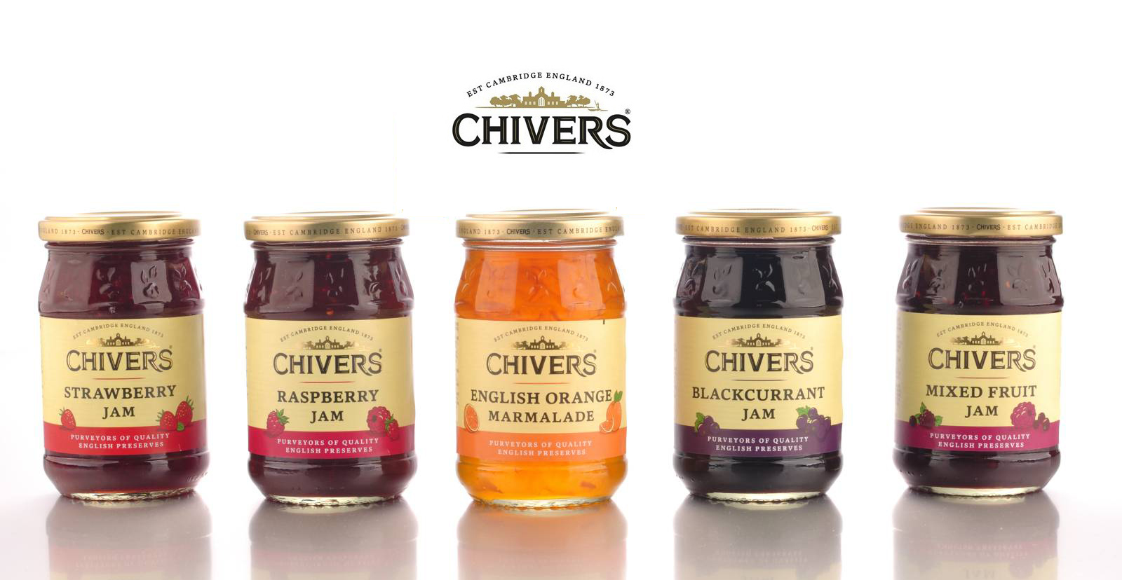 (340g) Chivers Fruit Jam Blackcurrant English Orange Mixed Fruit ...
