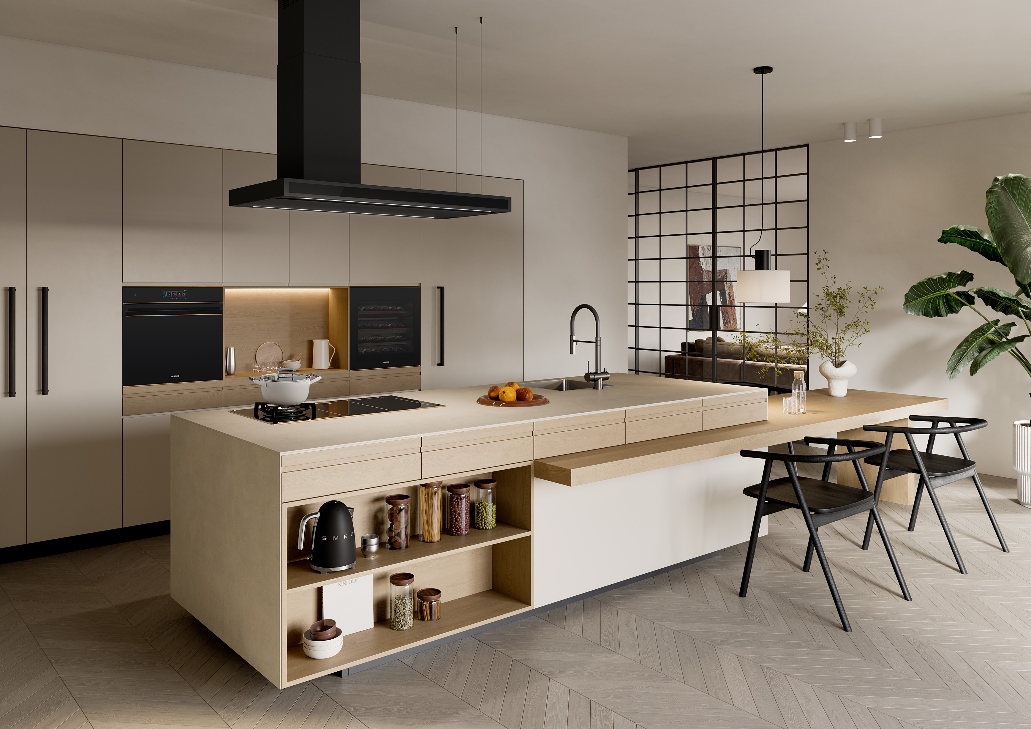 SMEG Side-by-Side Fridge, Classic Aesthetic SBS63XNSG with 2 Years ...