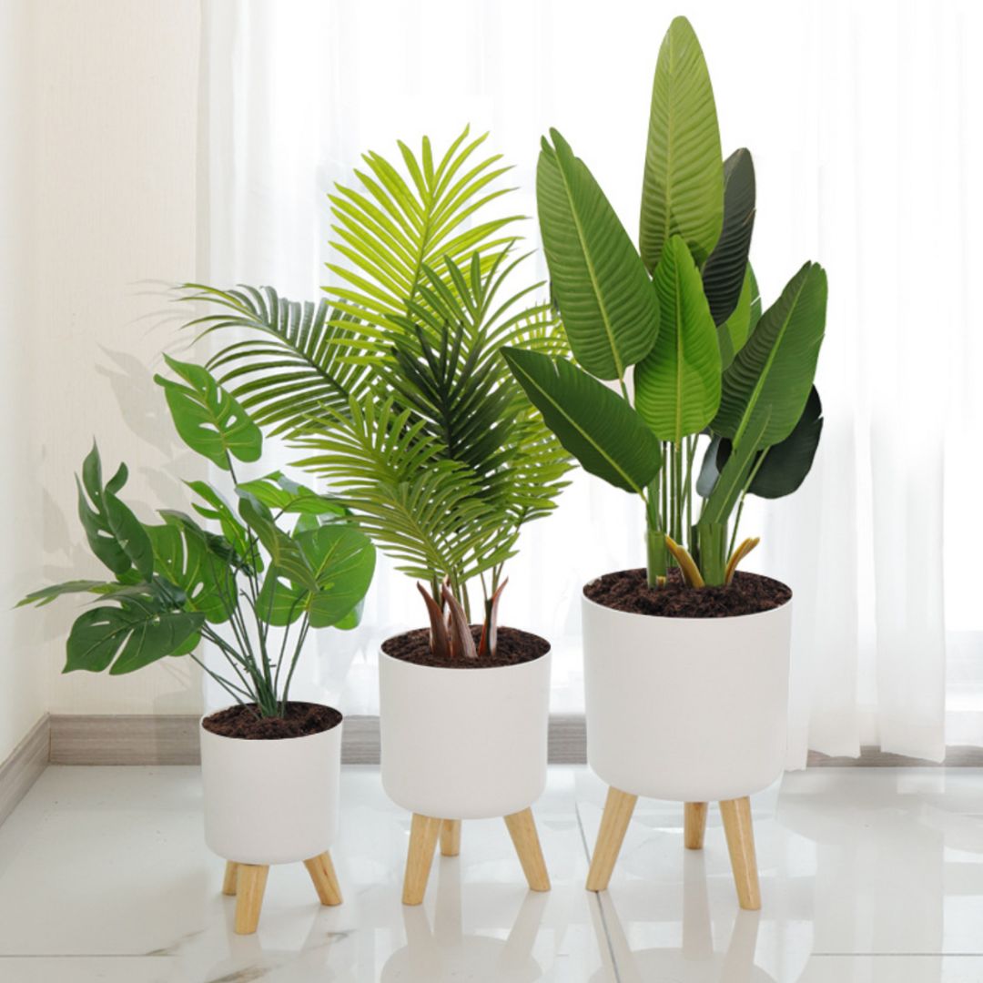 Elevated Plastic Self-Watering Flower Pot | Self Watering | Breathable ...