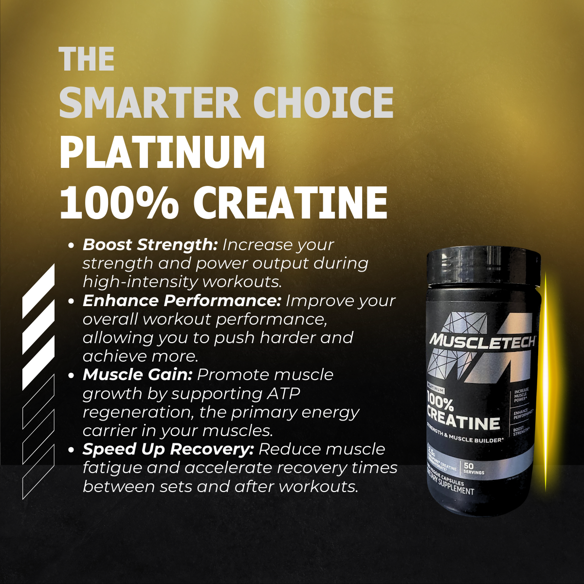 MuscleTech, Platinum 100% Creatine, Veggie Capsules, Strength & Muscle ...