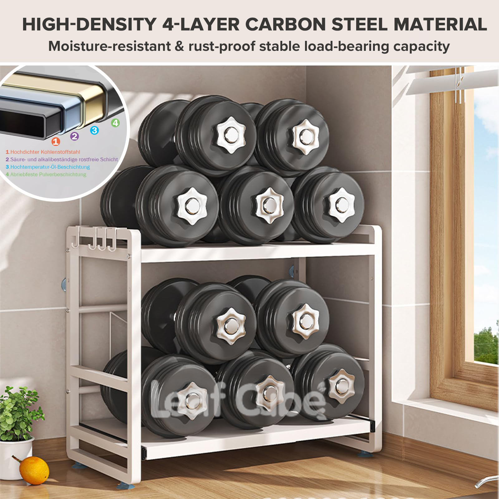 LeafCube Microwave Pull Out Rack Adjustable Oven Rack Kitchen Organizer ...