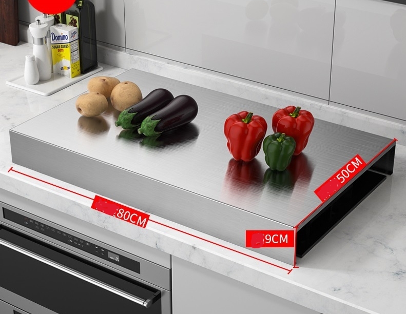 MULTI FUNCTIONAL STAINLESS STEEL KITCHEN COUNTER TOP COVER STOVE COVER ...
