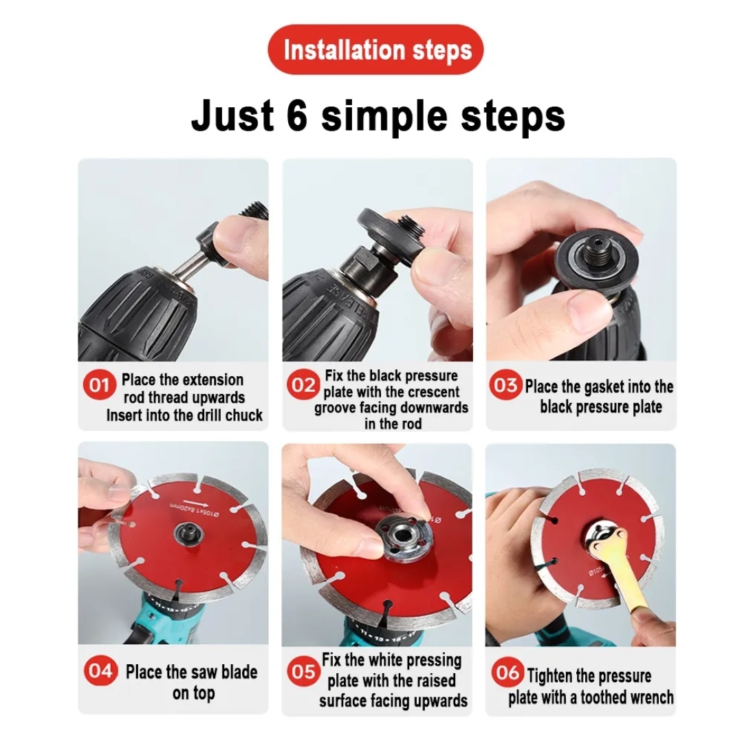 13PCS Convertible Drill Tools Set Cutting Disc Polishing Blade Angle ...