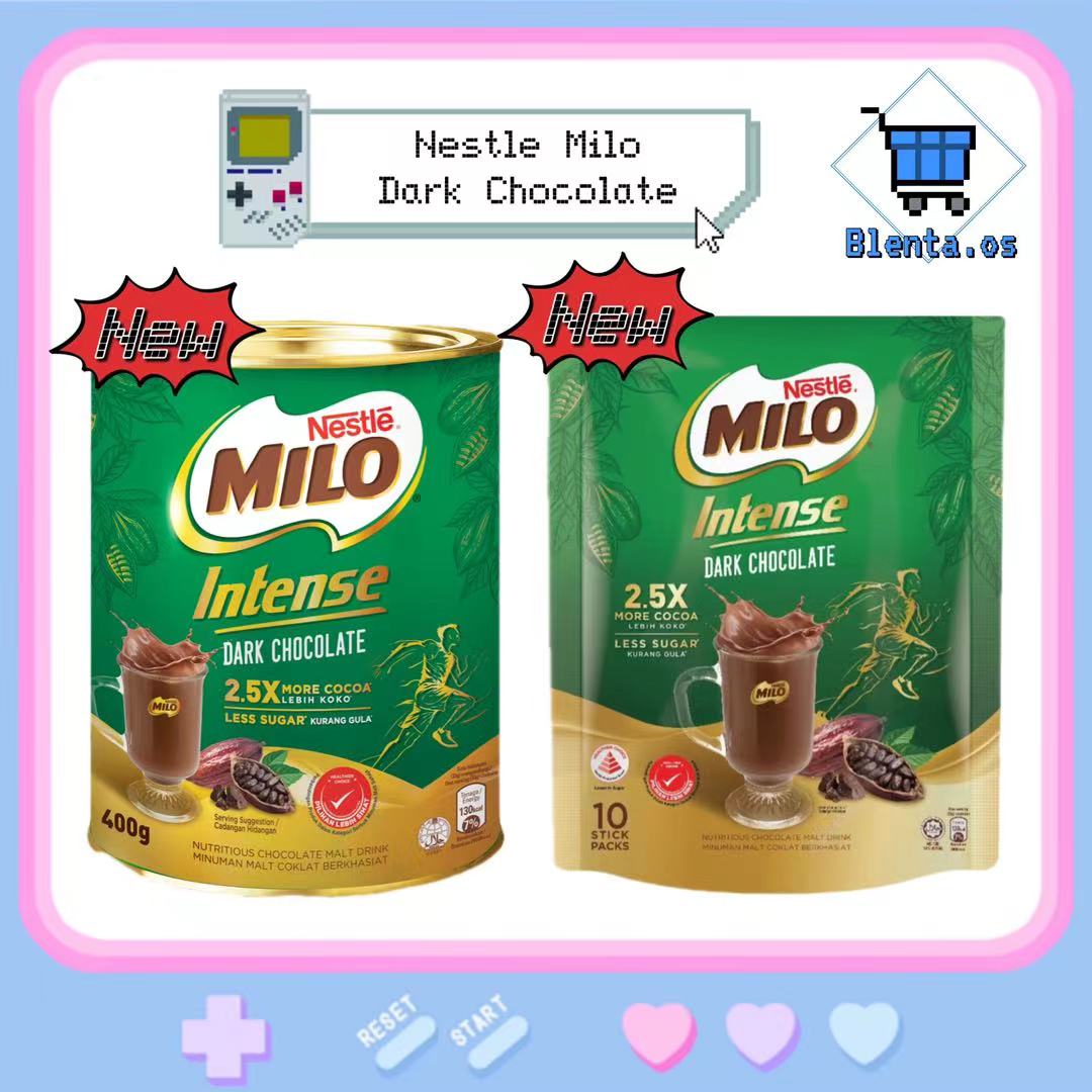 Nestle Milo Intense Dark Chocolate x2.5 More Cocoa 400g/ 33g x 10sticks ...