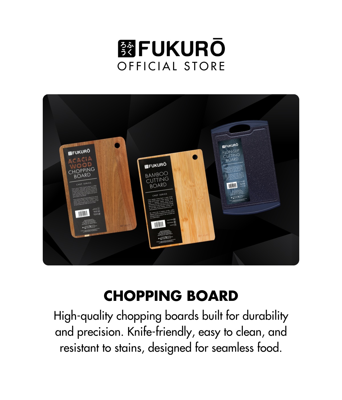 Fukuro Bamboo Cutting Board M Chef Series High Quality Natural ...