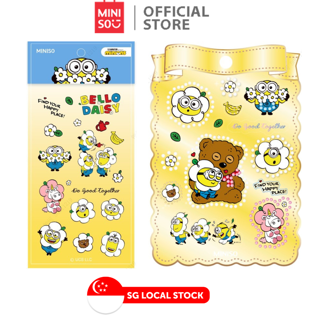 Miniso Daisy Minions Collection Epoxy Stickers (A) / PET Gem Stickers ...