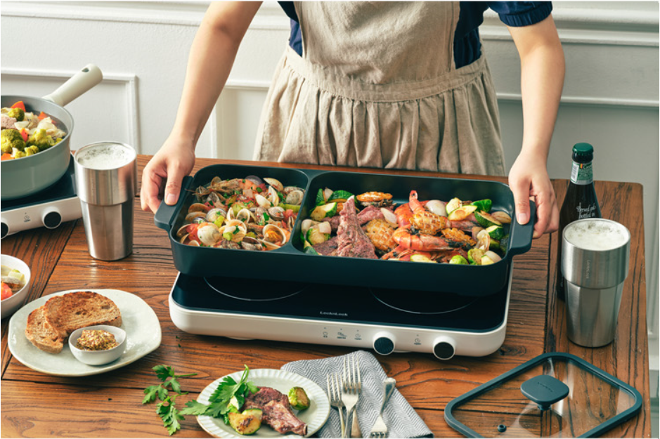 Locknlock Korea Slim Square 2 Induction - EJI326WT | Shopee Singapore