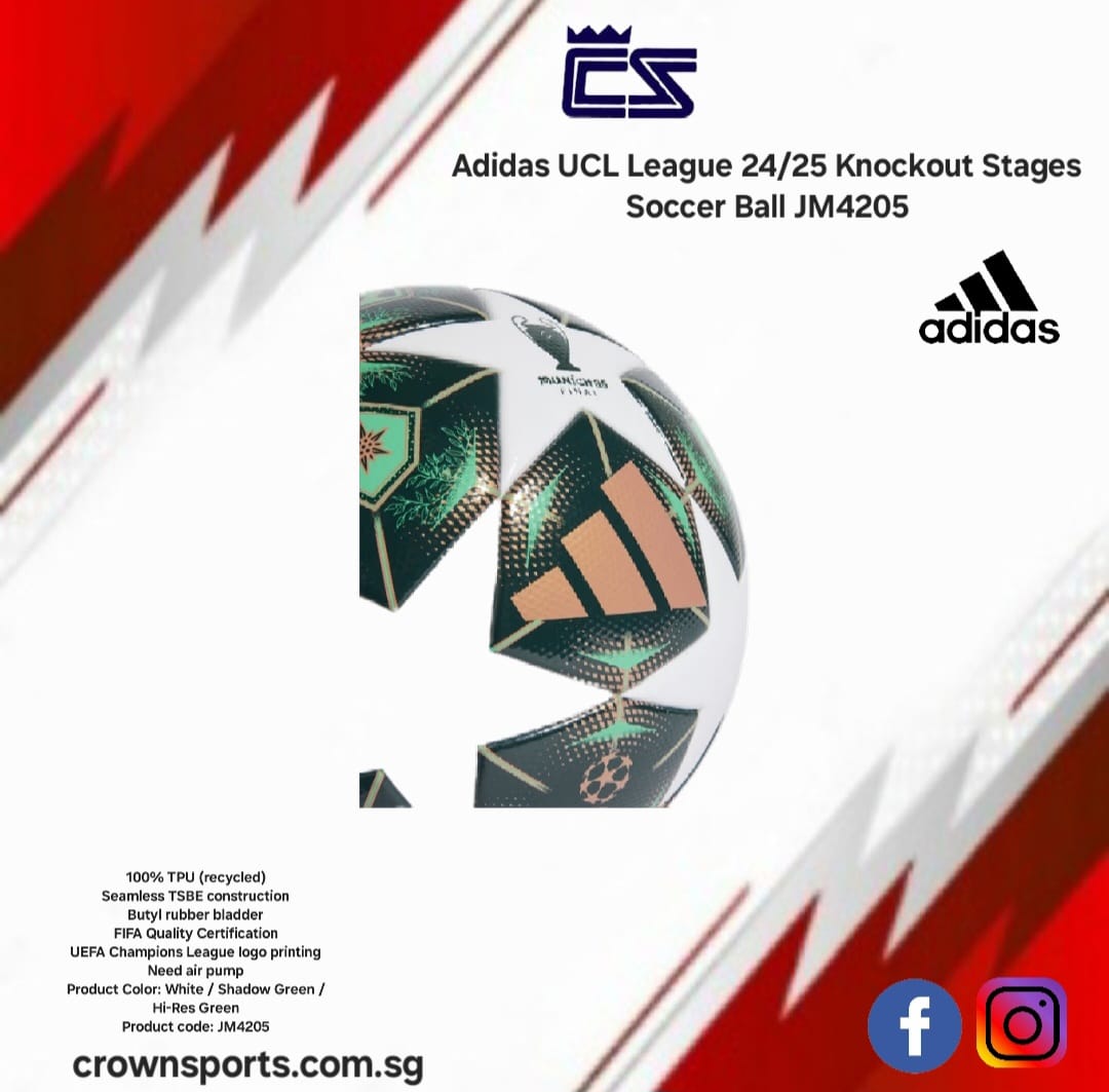 Adidas UCL League 24/25 Knockout Stages Soccer Ball JM4205 | Shopee ...