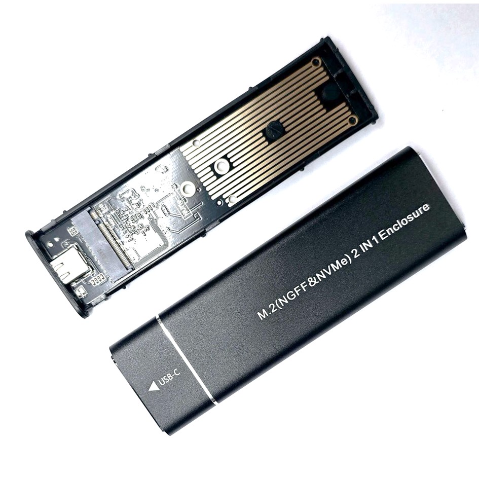 10Gbps M.2 Case 2-in-1 NGFF & NVMe SSD to USB3.1 Enclosure / NVMe Case ...