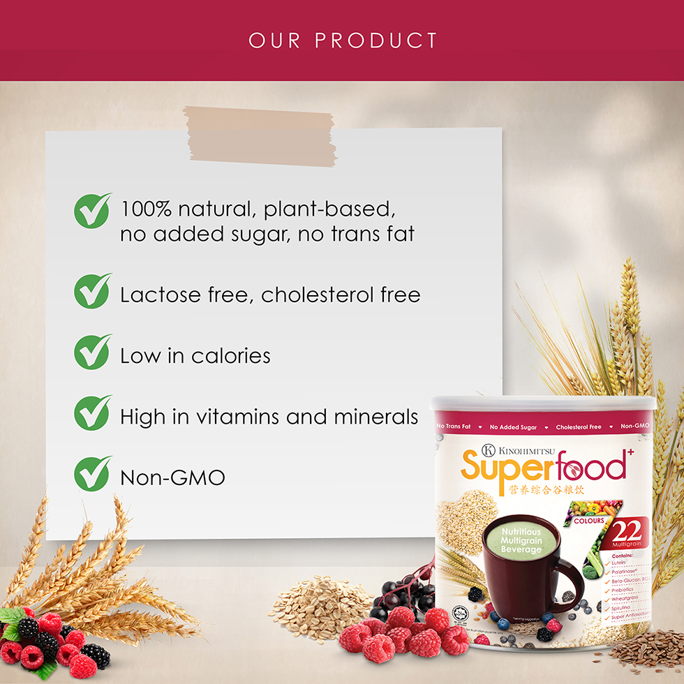 Kinohimitsu Superfood+ Adult Nutrition Nutritious Multigrain Beverage ...