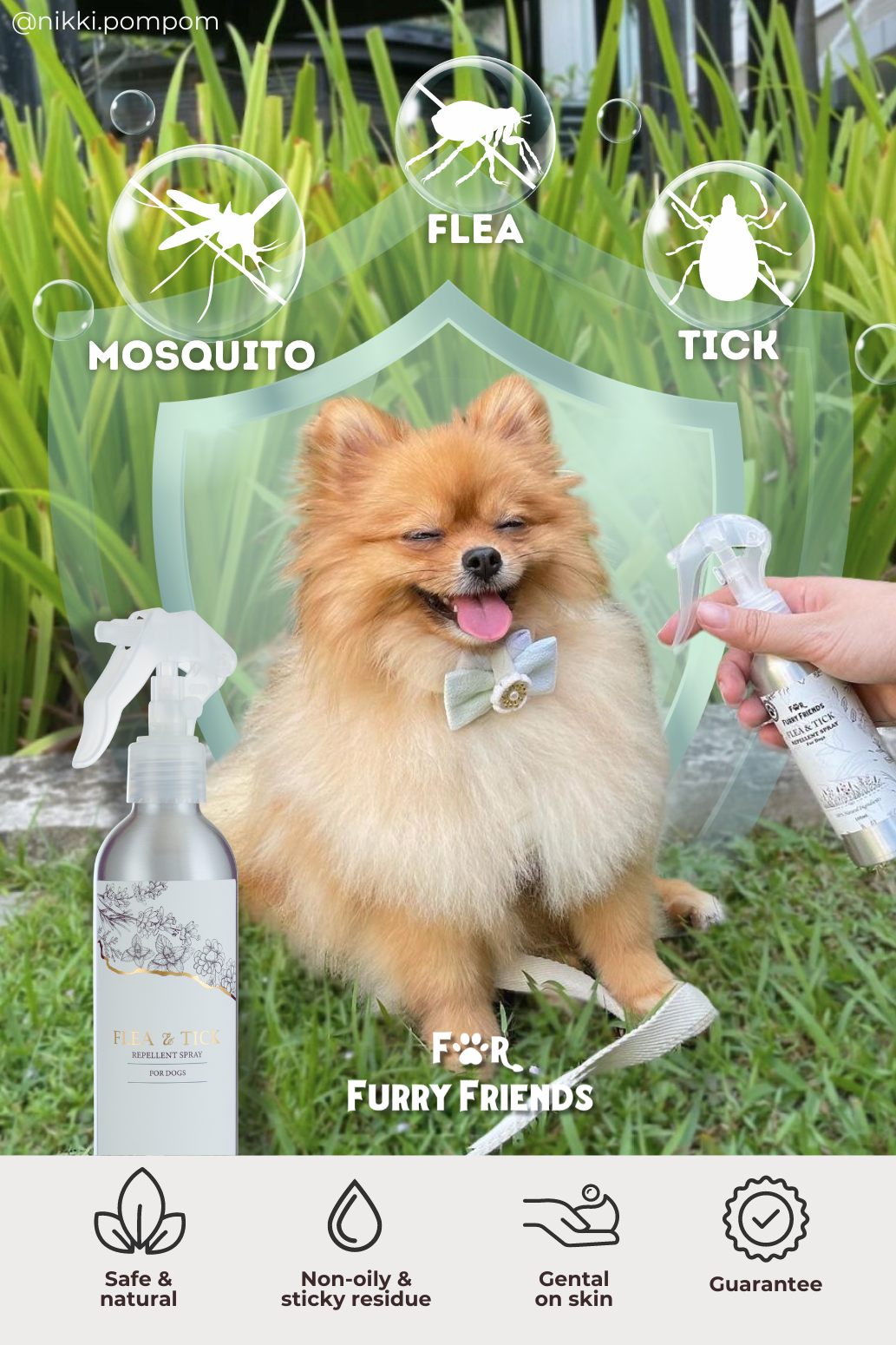 For Furry Friends - FLEA & TICK REPELLENT SPRAY 100ml/250ml (FOR DOGS ...