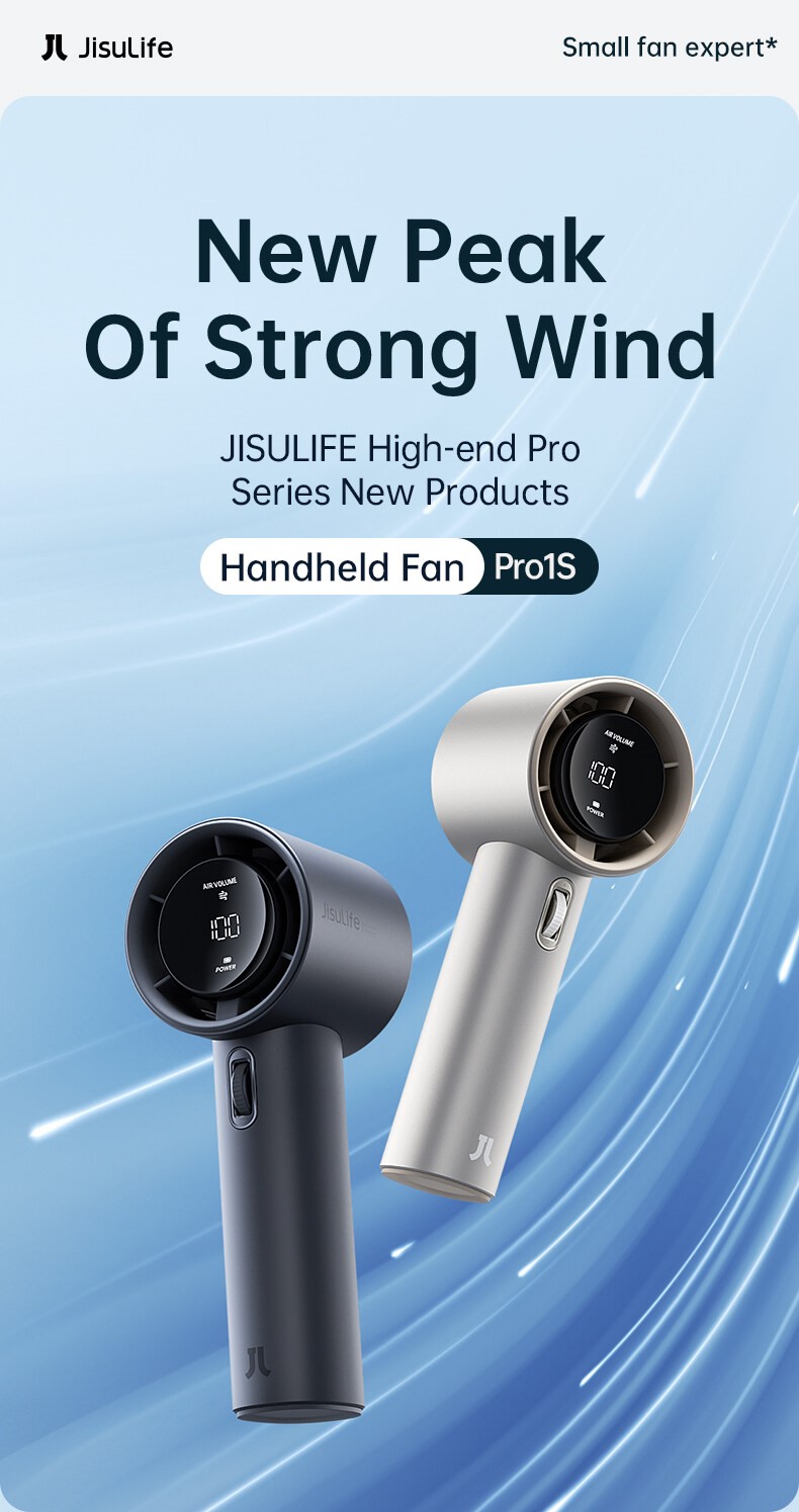 JISULIFE Handheld Mini Fan Pro 1 / Pro 1S Rechargeable Portable Pocket ...