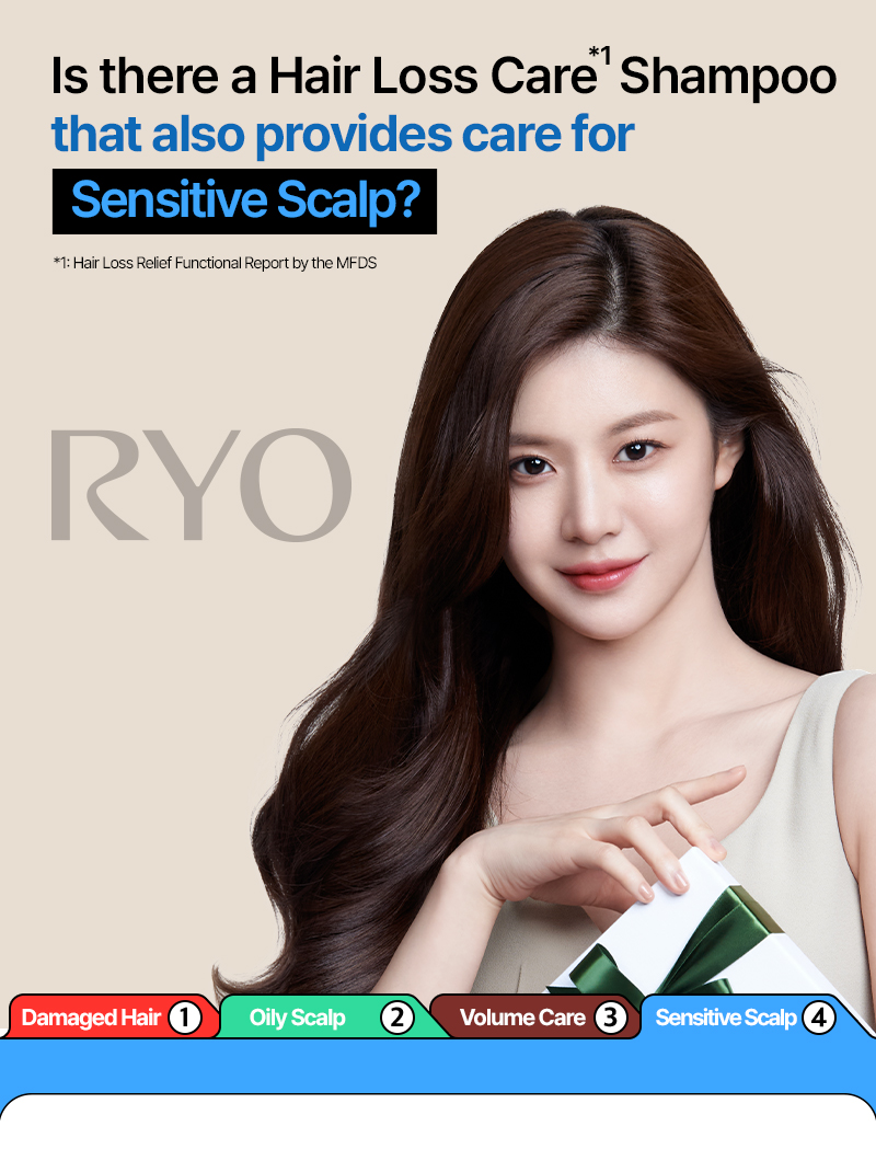 Ryo Sensitive Scalp Care Shampoo 480ml – Strengthening, Dryness, Anti ...