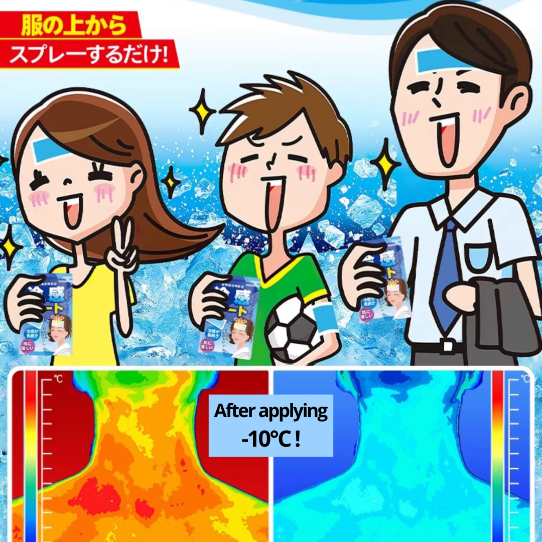 💯Cooling Gel Spray (Cool/Fever) Individual Packs Ice Cold Compress ...