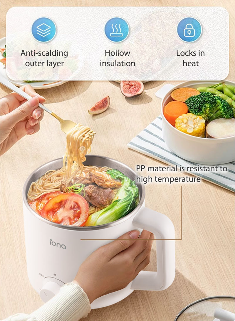 IONA 1.6L Stainless Steel Electric Multi Cooker With Steamer | Multi ...