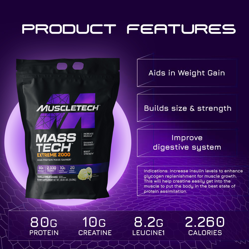 Muscletech, Mass Tech Extreme 2000| Masstech Elite, Mass Gainer ...