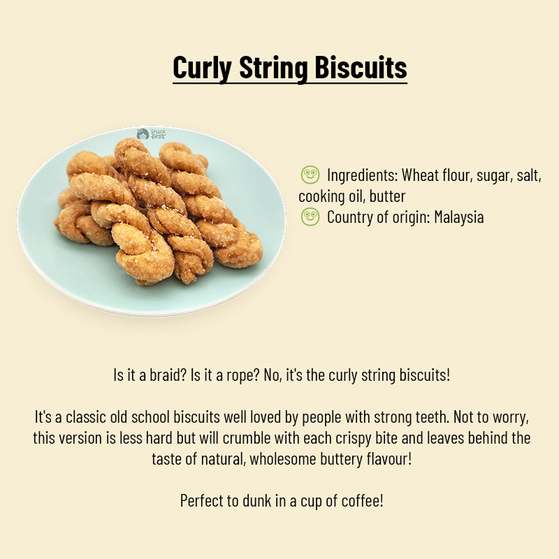 SnackFirst Curly String Biscuits 150g/600g Old School snacks with ...