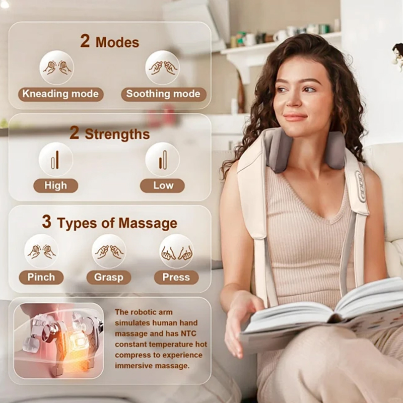 【SG seller】 Deep Kneading Neck Shoulder Massager Leg Arm Body Foot back ...